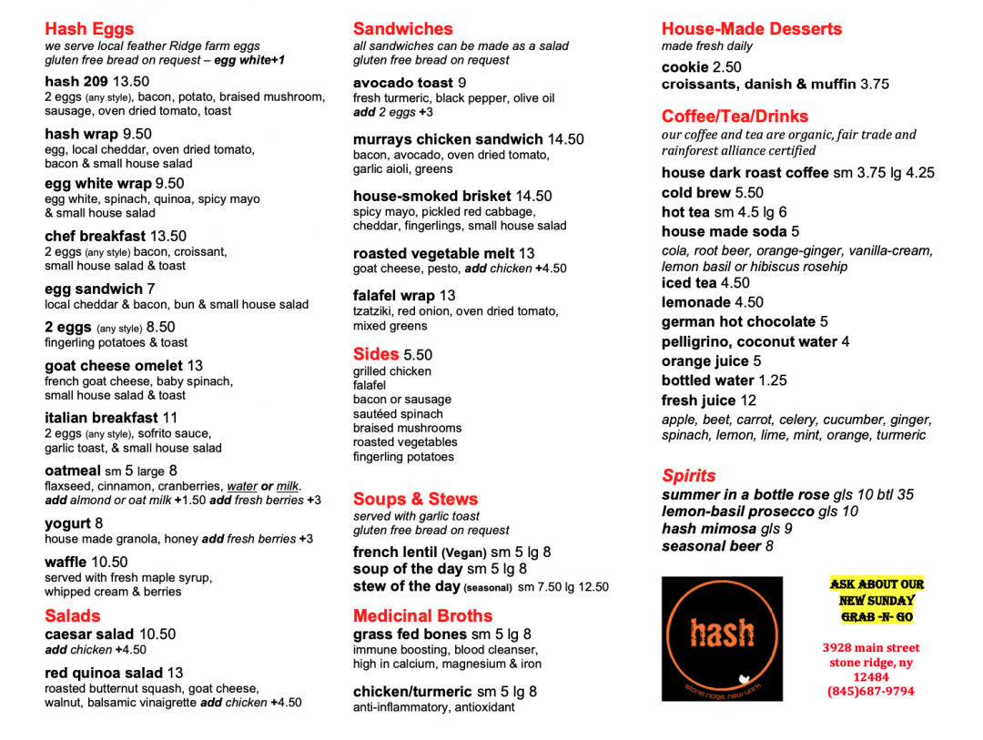 Local Organic Eats | Hash Food NY